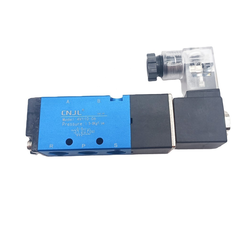 Airtac Type 4V100 series 4V110 120 130 Solenoid Air Valve 5/2 way 5/3 way AC/DC 220V 24V ...
