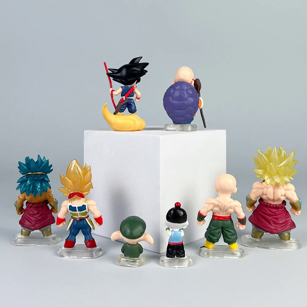 LNDW ☆ 8 Pcs/Set Dragon Ball Mini Figure Piccolo Saibaiman Super Saiyan ...