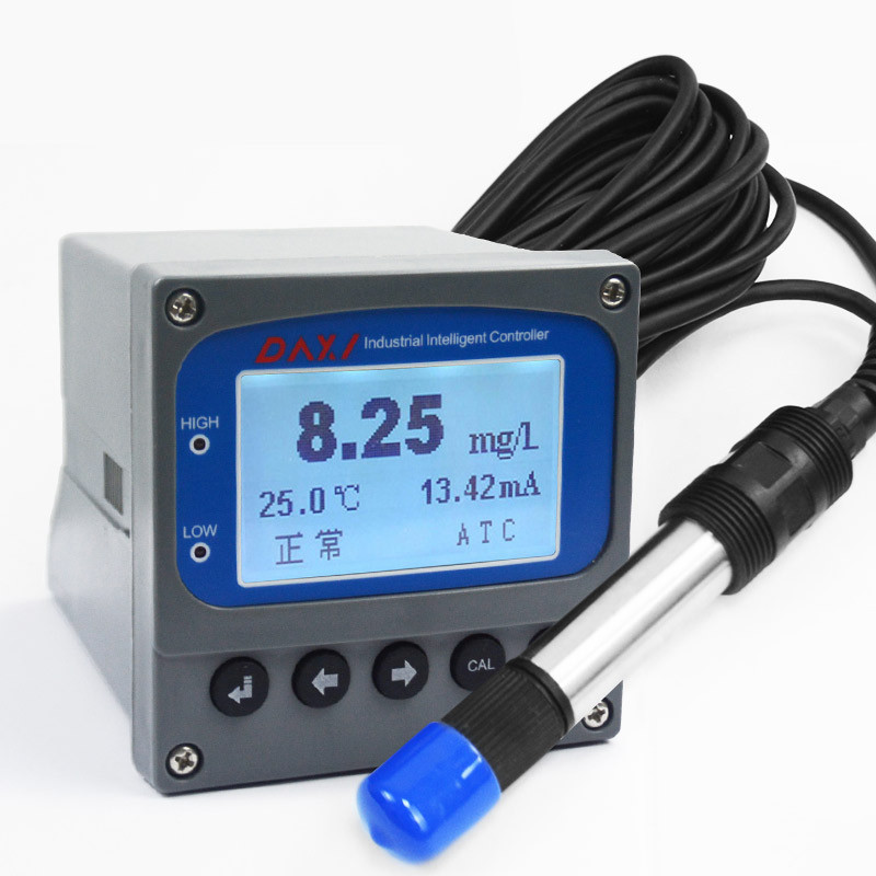 A special dissolved oxygen meter for fish farms measures the oxygen ...