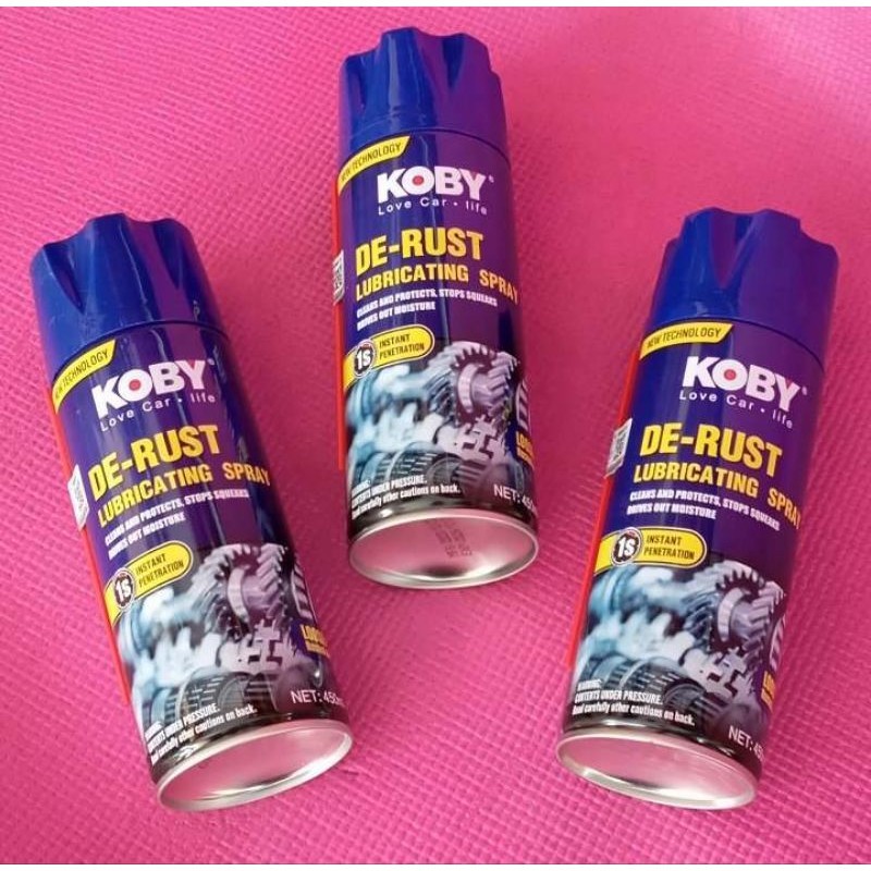 Koby De-Rust Lubricating Spray 450ML Instant Penetration | Shopee ...