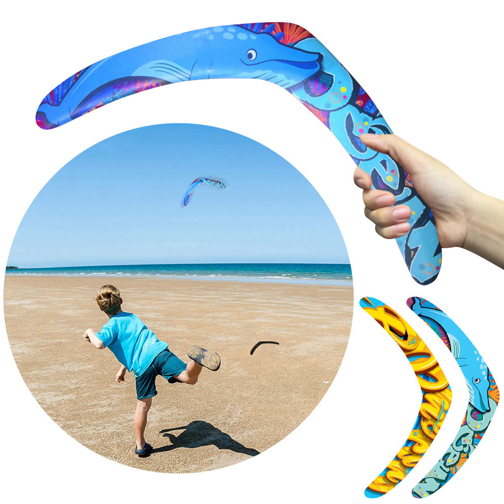 -Throwback EVA Foam V Shaped Boomerang Flying Disc Throw Catch Outdoor ...