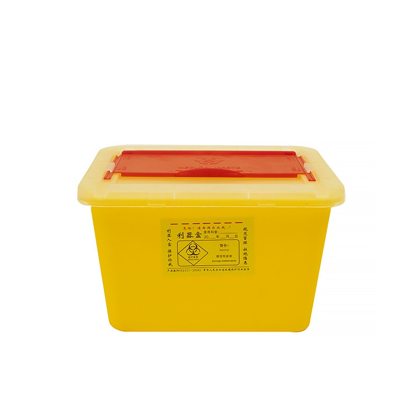 Disposal Plastic 1Pc Medical Sharps Container Biohazard 5L Needle Waste Box For Tattoo Artists ...