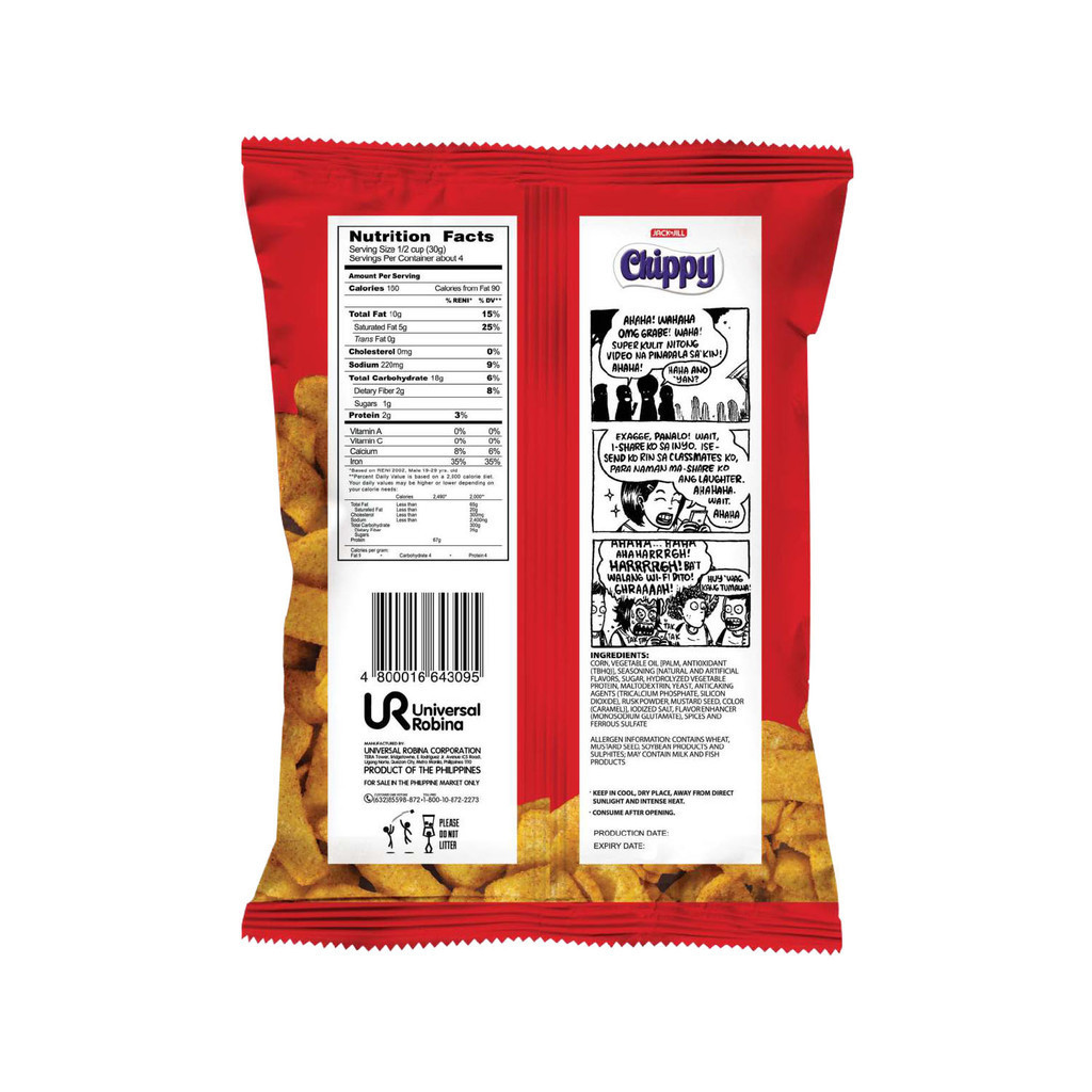 Chippy Barbecue Flavored Corn Chips 108g | Shopee Philippines