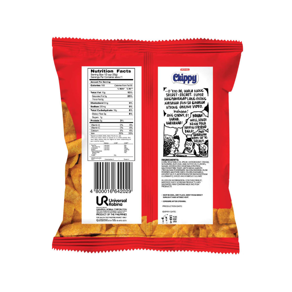 Chippy Barbecue Flavored Corn Chips 25g | Shopee Philippines