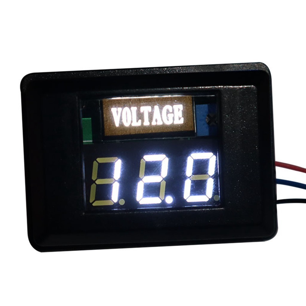 ☢Automobile Battery Voltmeter DC LED Digital Display 12V Voltmeter ...