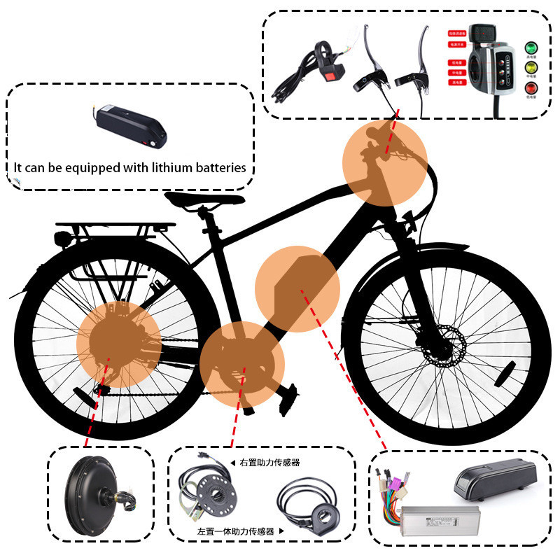 wholesale Motor kit for bicycle modification 48v 1000w electric motor ...