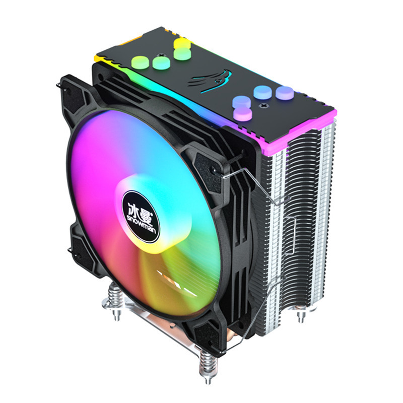 SNOWMAN CPU Air Cooler ARGB Fan 4 Heat Pipes PWM 4 Pin Intel AMD LGA ...