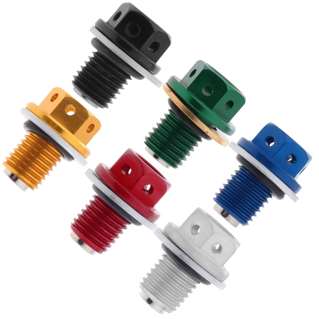 ⋌M12 Magnetic Oil Sump Nut Drain Oil Plug Screw Oil Drain Magnetic Oil ...