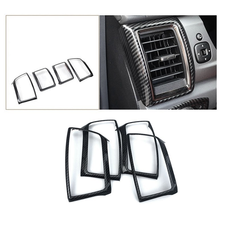♦Side Wind Air Vent Outlet Panel Frame Cover Trim ABS Dashboard Sticker ...