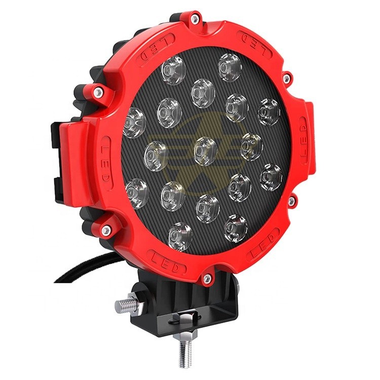 7 Inch 12V Round LED Off Road Lamps LED Driving Light Bar Pods 51W 24V ...