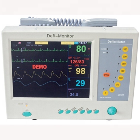 China medical portable monophasic cardiac defibrillator monitor ...