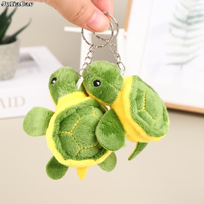 ۩1Pc 10CM Cute Turtle Doll Stuffed Doll Cartoon Soft Plush Toy Keychain ...