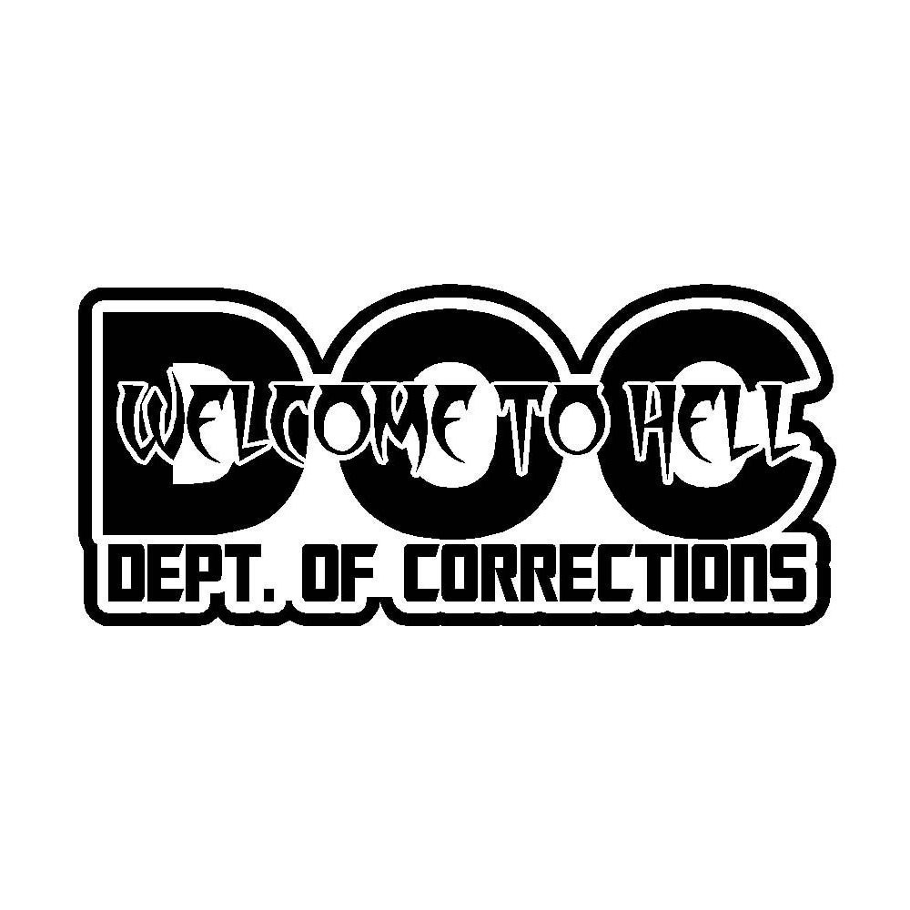 22.86x10.16cm DEPARTMENT OF CORRECTIONS DOC Saying * Vinyl Decal ...