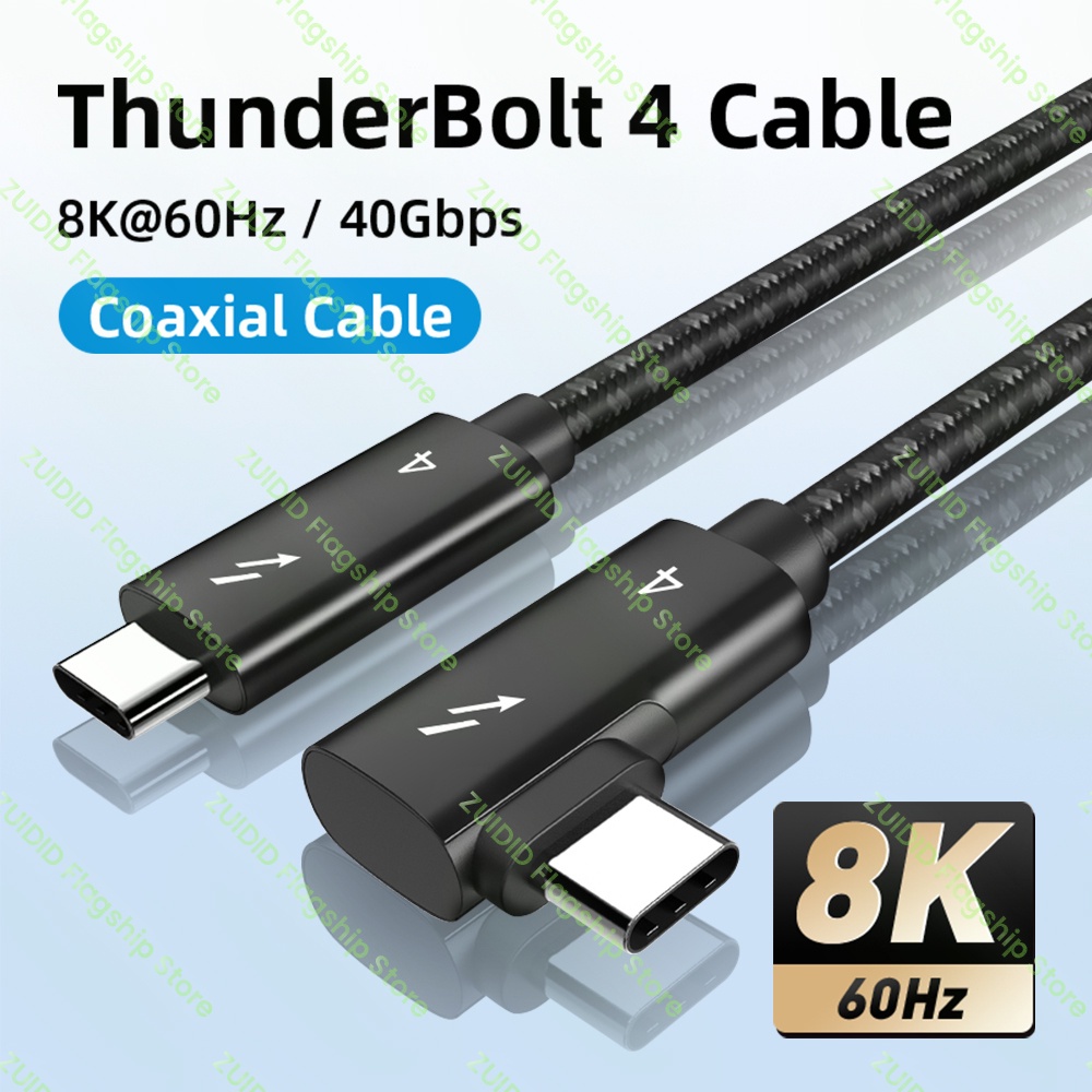 Thunderbolt 4/3 Coaxial Cable 8K@60Hz USB4 40Gbps USB Type C to Type C PD100W Fast Charging Data ...
