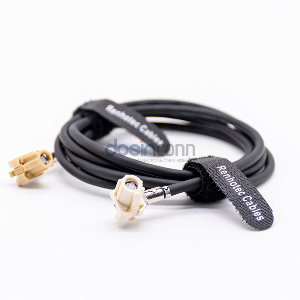 HSD LVDS Cable HSD 4P B Coded Right Angle Female to HSD 4P I Coded Right Angle Female Extension ...