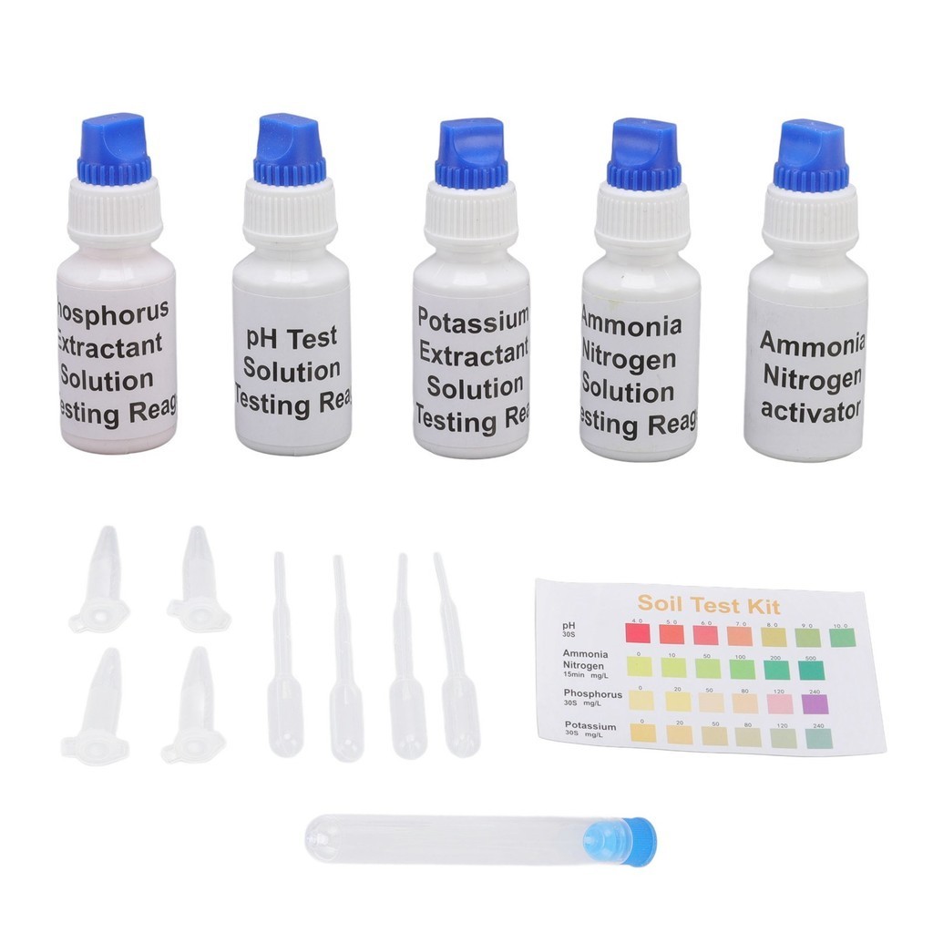 Soil Test Kit Liquid Solution PH Nitrogen Phosphorus Potassium ...