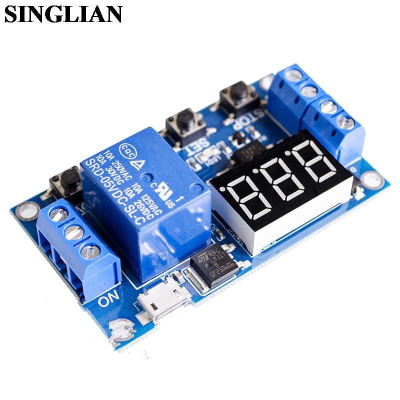 One Relay Module XY-J02 Time Delay Power Cut Off Trigger Delay Cycle Timing Circuit switch ...