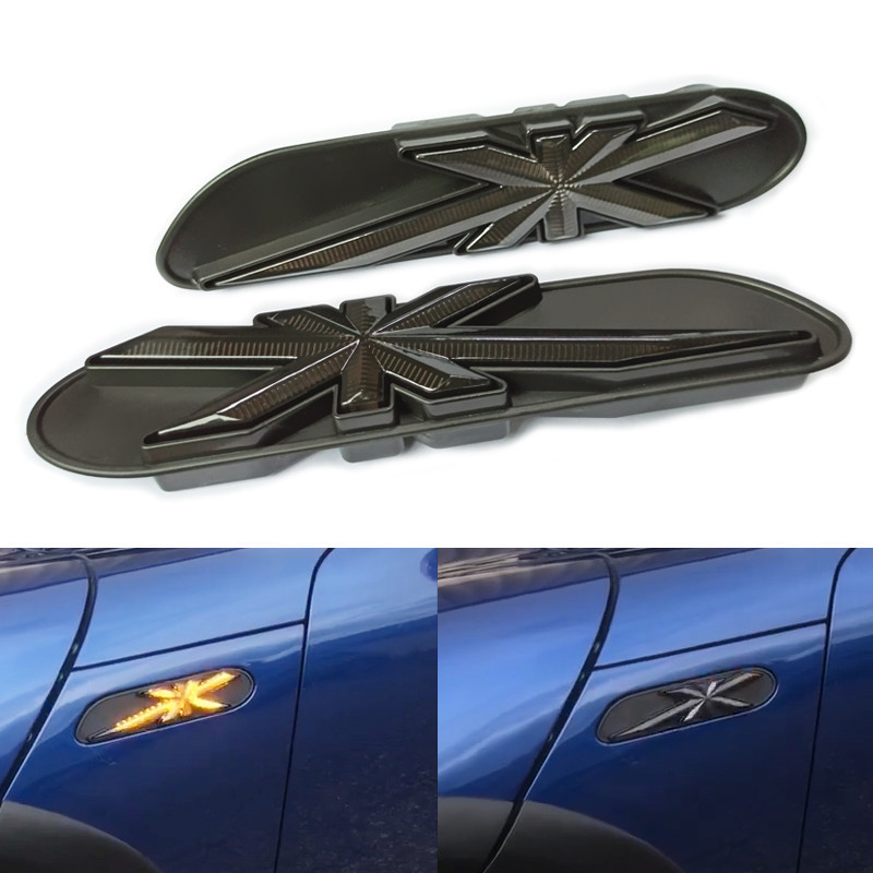 ☸YaaGoo For Mini Cooper R50 R52 R53 Dynamic Blinking Side Marker Lights ...