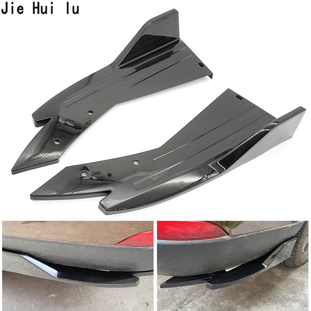 2PCS Car Rear Bumper Lip Winglets Side Skirt Splitters Spoiler Lips ...