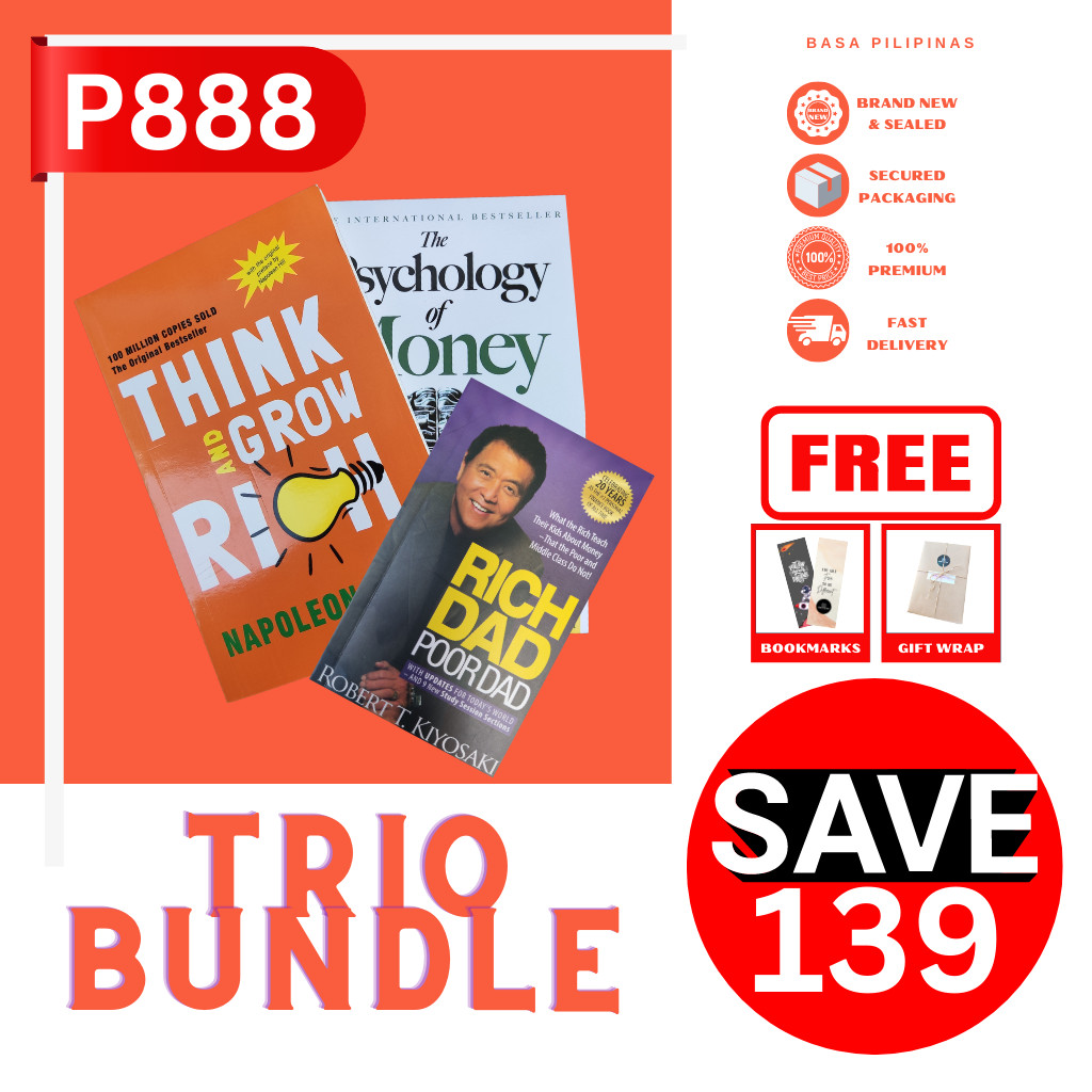 TRIO Premium Bundle: Psychology of Money + Think&Grow Rich + Rich Dad ...