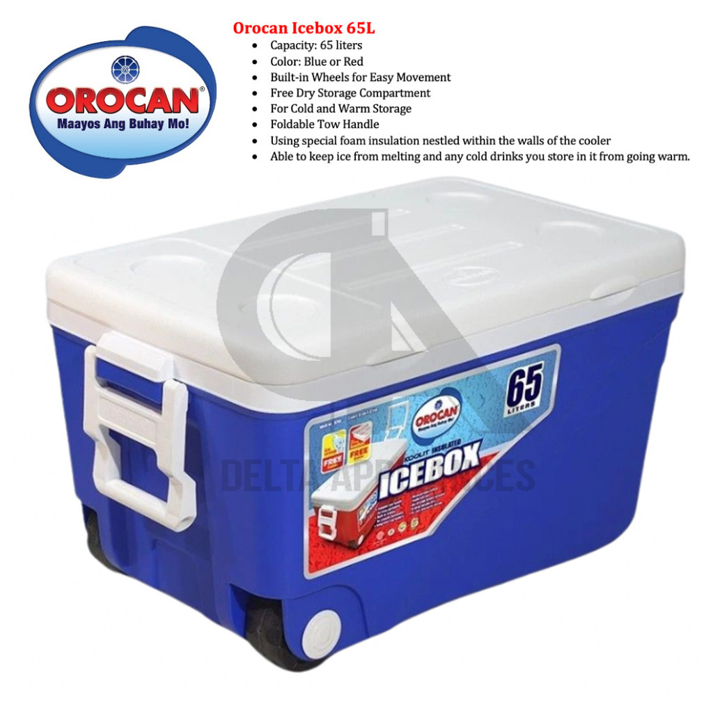 Orocan Icebox 65 Liters Koolit Insulated Ice Box with wheels free scoop ...