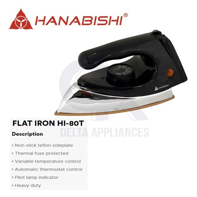 Hanabishi Flat Iron Teflon Super Heavy Duty Original w/ 1 Year Warranty ...