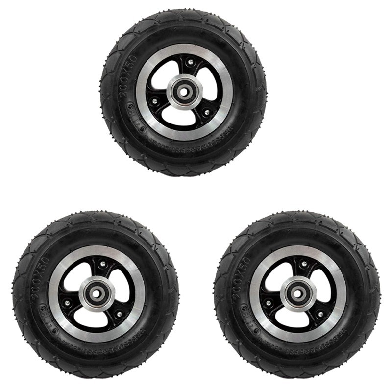 ☀3Pcs 200X50 Electric Scooter Solid Wheel 8 Inch Scooter Wheel With ...