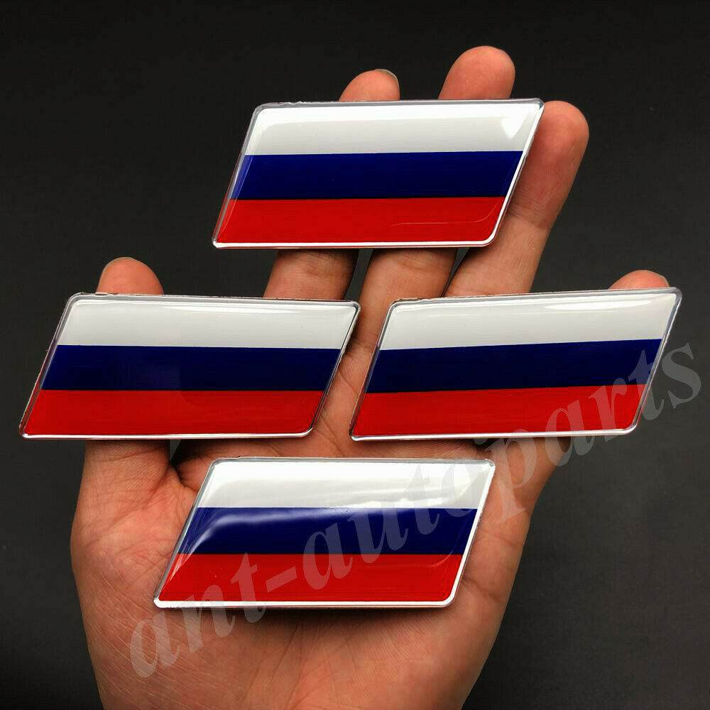 】4x Russia Russian Flag Car Fender Emblem Badge Motorcycle Fairing ...