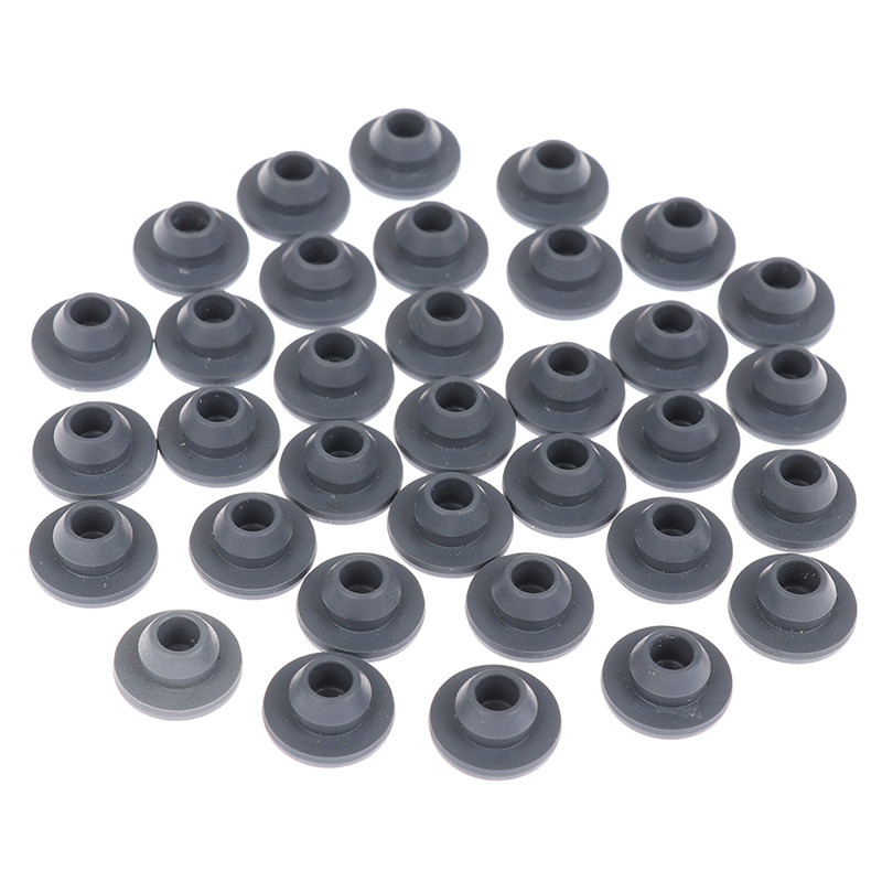 100Pcs Rubber Stoppers Self Sealing Injection Ports Inoculation Medical ...