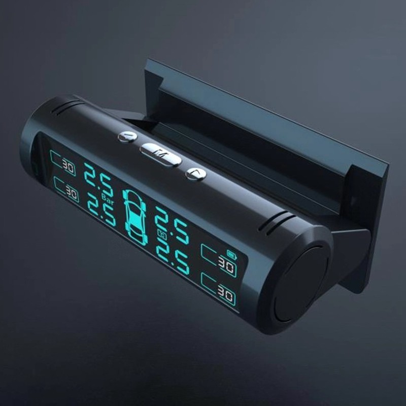 Car Tire Pressure Monitor System Windshield Console USB Solar Charging ...