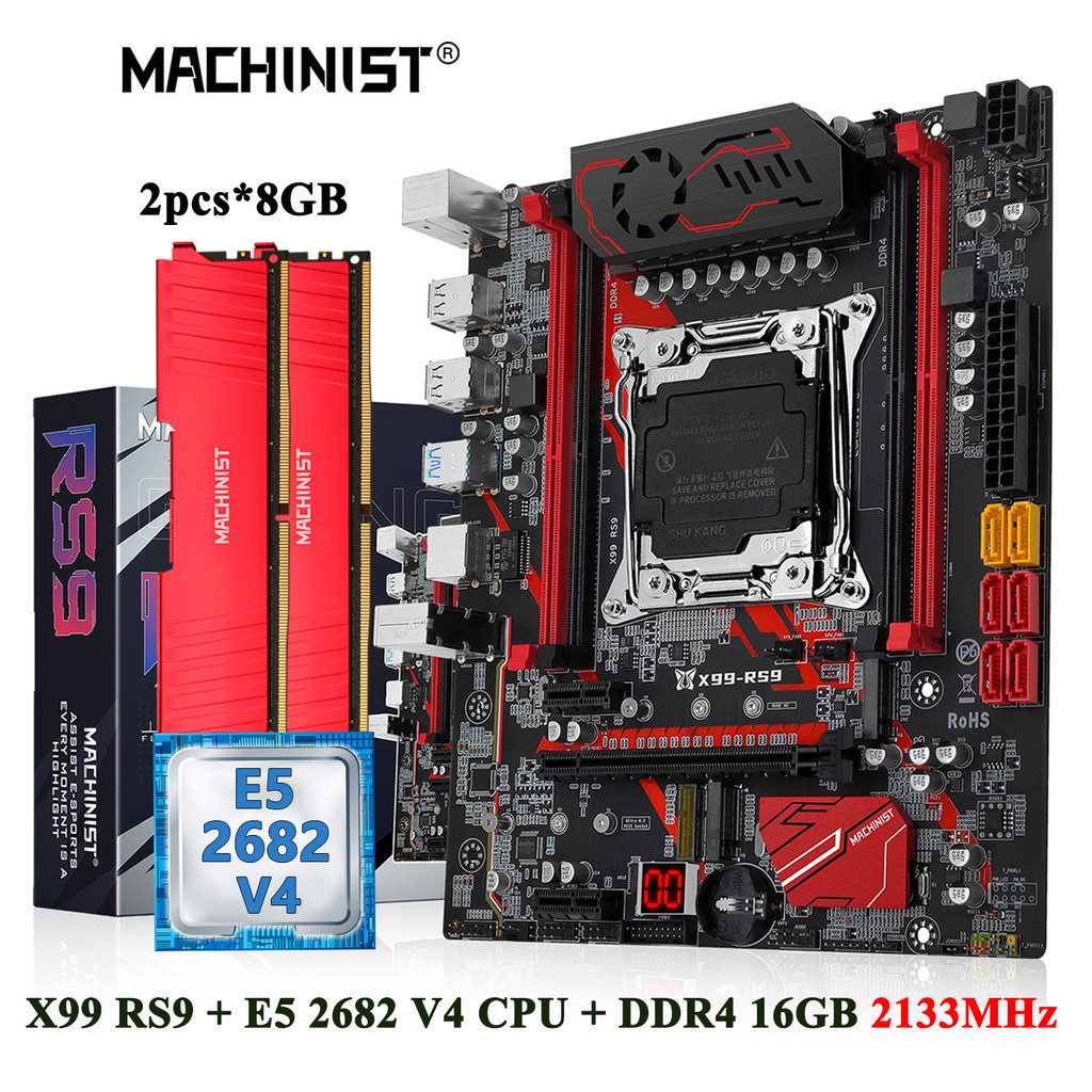 ☠MACHINIST X99 Motherboard Kit LGA 2011-3 Set Xeon E5 2682 V4 CPU ...