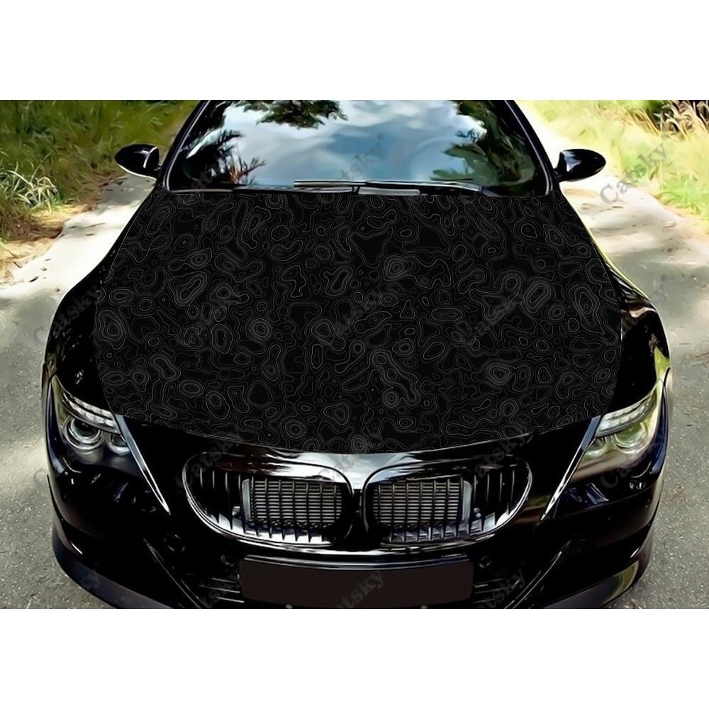 ☺Customizable Topographic Car hood decal vinyl sticker graphic wrap ...