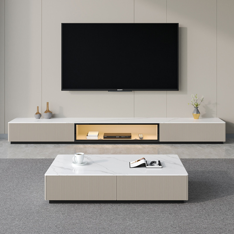 ☆Luxury Wood Tv Stand Simple White Nordic Leg Living Room European Tv ...