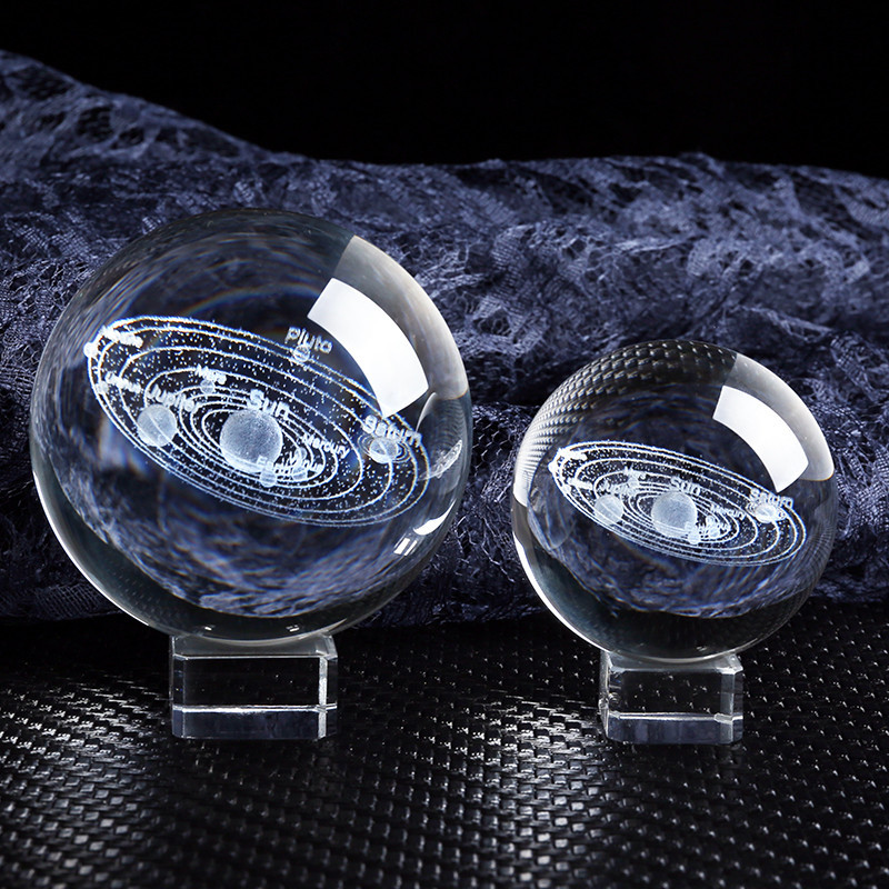 ~Laser Engraved Solar System Ball 3D Miniature Planets Model Sphere ...