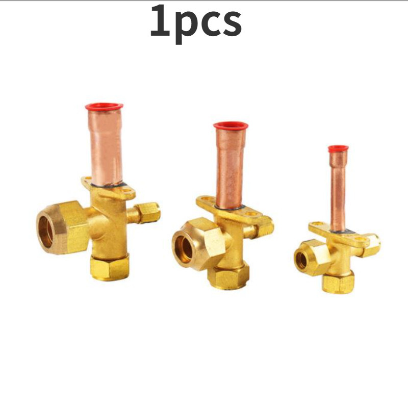 ⋛Copper air conditioning shut off valve 3 way straight flare pipe split ...