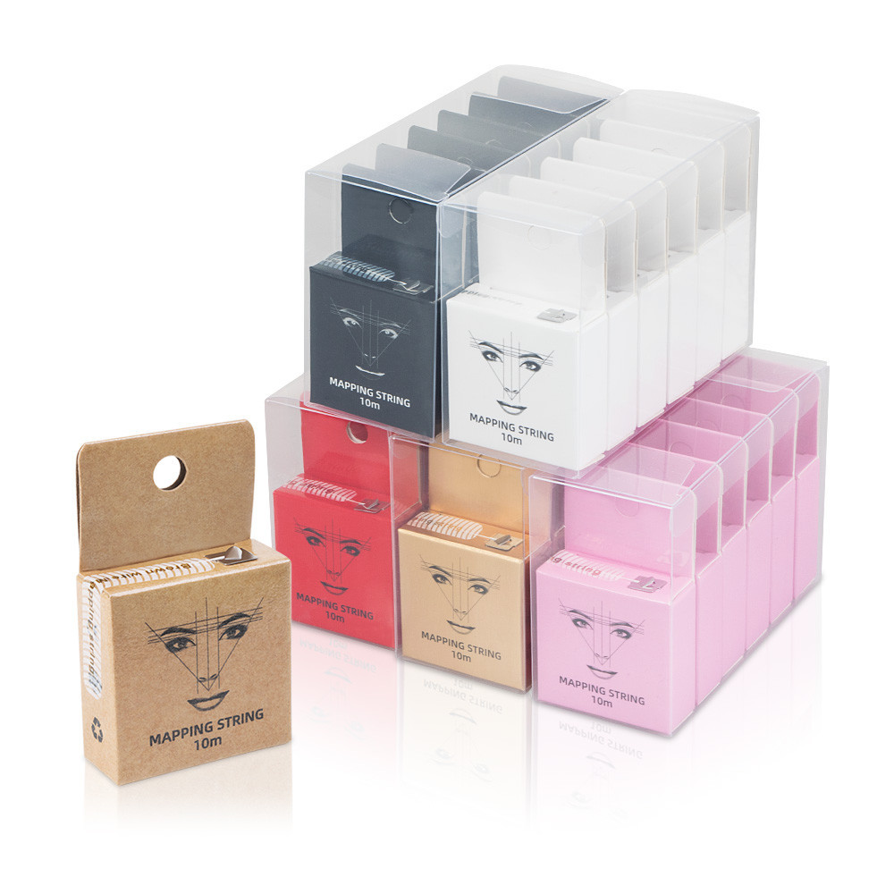 6PC Microblading 10m Mapping Pre-Ink String for Makeup Eyebrow Dyeing ...