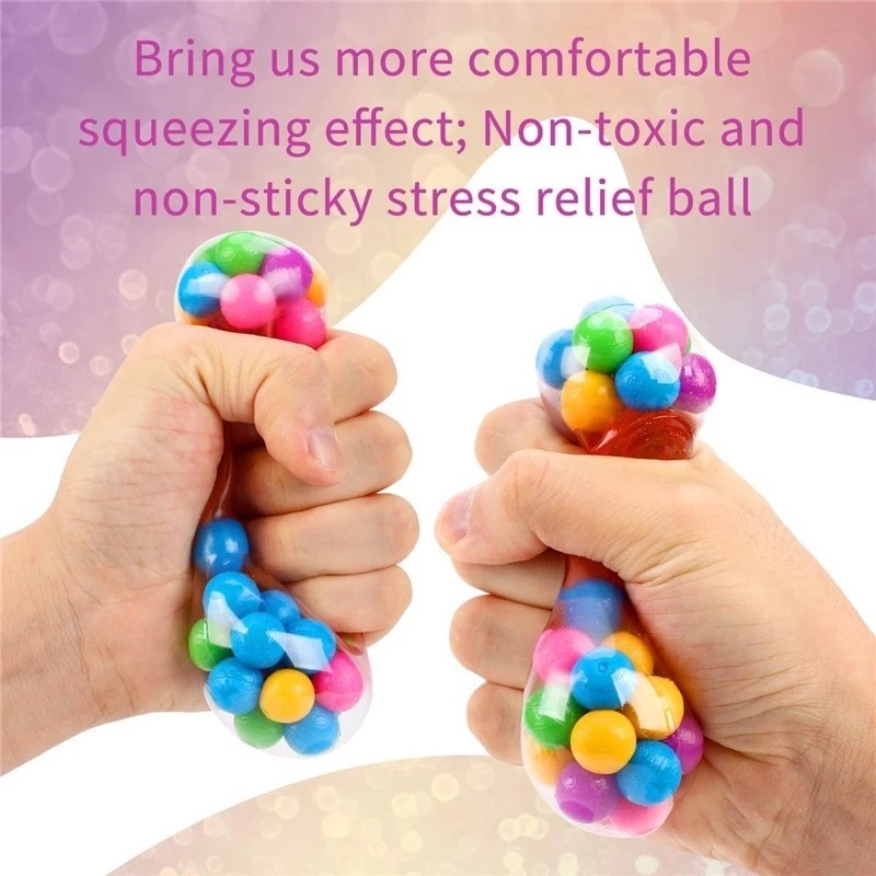 4-Pack Sensory Stress Relief Balls Squishy Stress Ball for Kids and ...