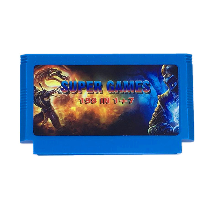 【Top Quality 198 in 1 for 60 Pin 8 Bit Video Game Console Retro Classic ...