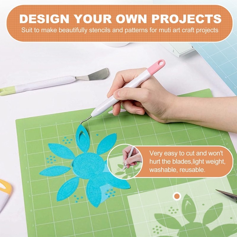 ⊰20Pcs Clear Mylar Stencil Sheets 12 Inch Blank Stencil Material Sheets ...