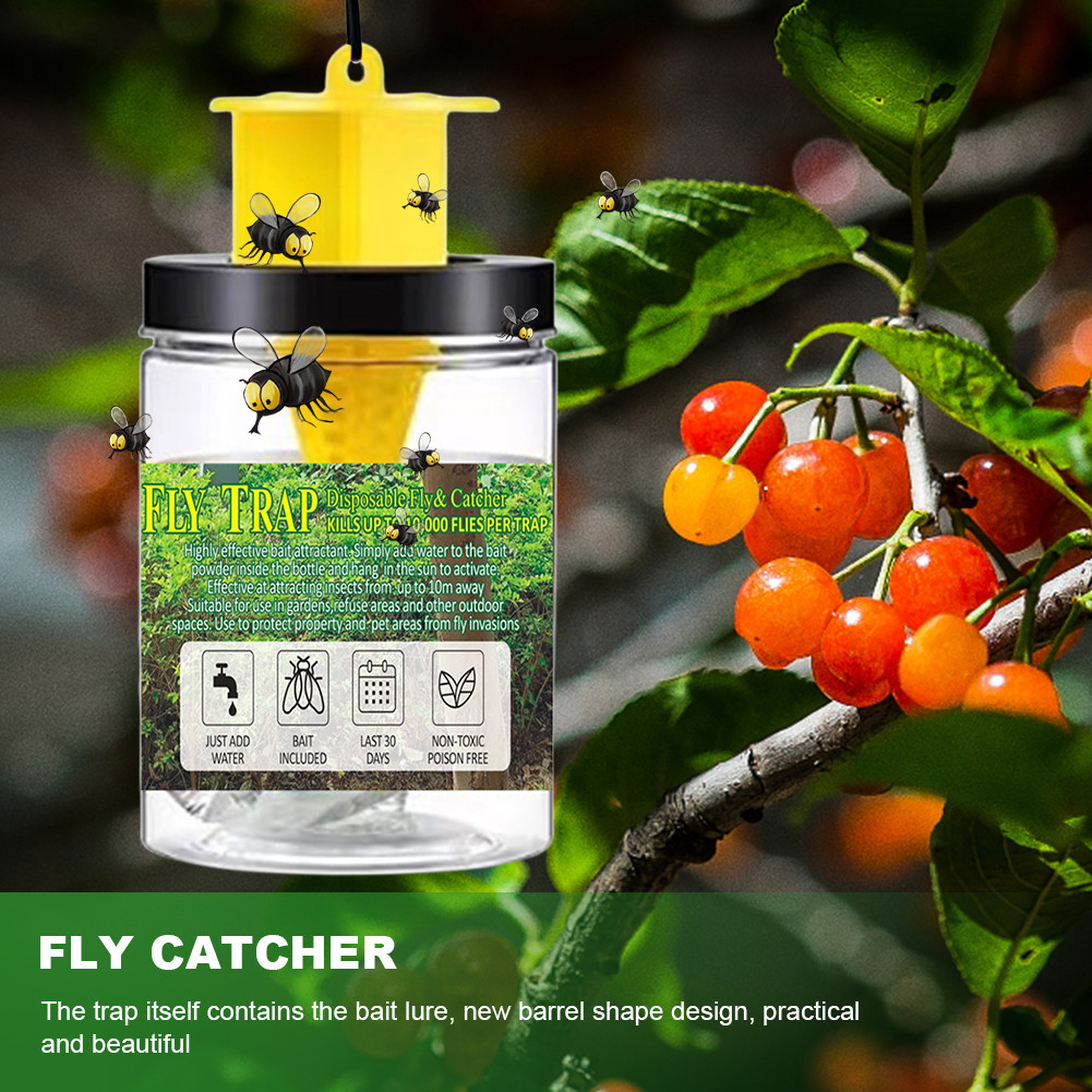 ☃Hanging Flytrap Cage Non-Toxic And Non-Hazardous Fruit Fly Trap Killer ...