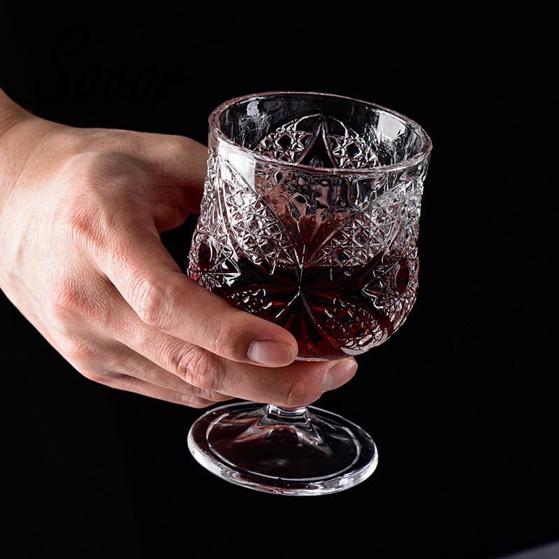 】goblet Glass Wine Es Creative Shot Cocktail Red Juice New Champagne ♀x