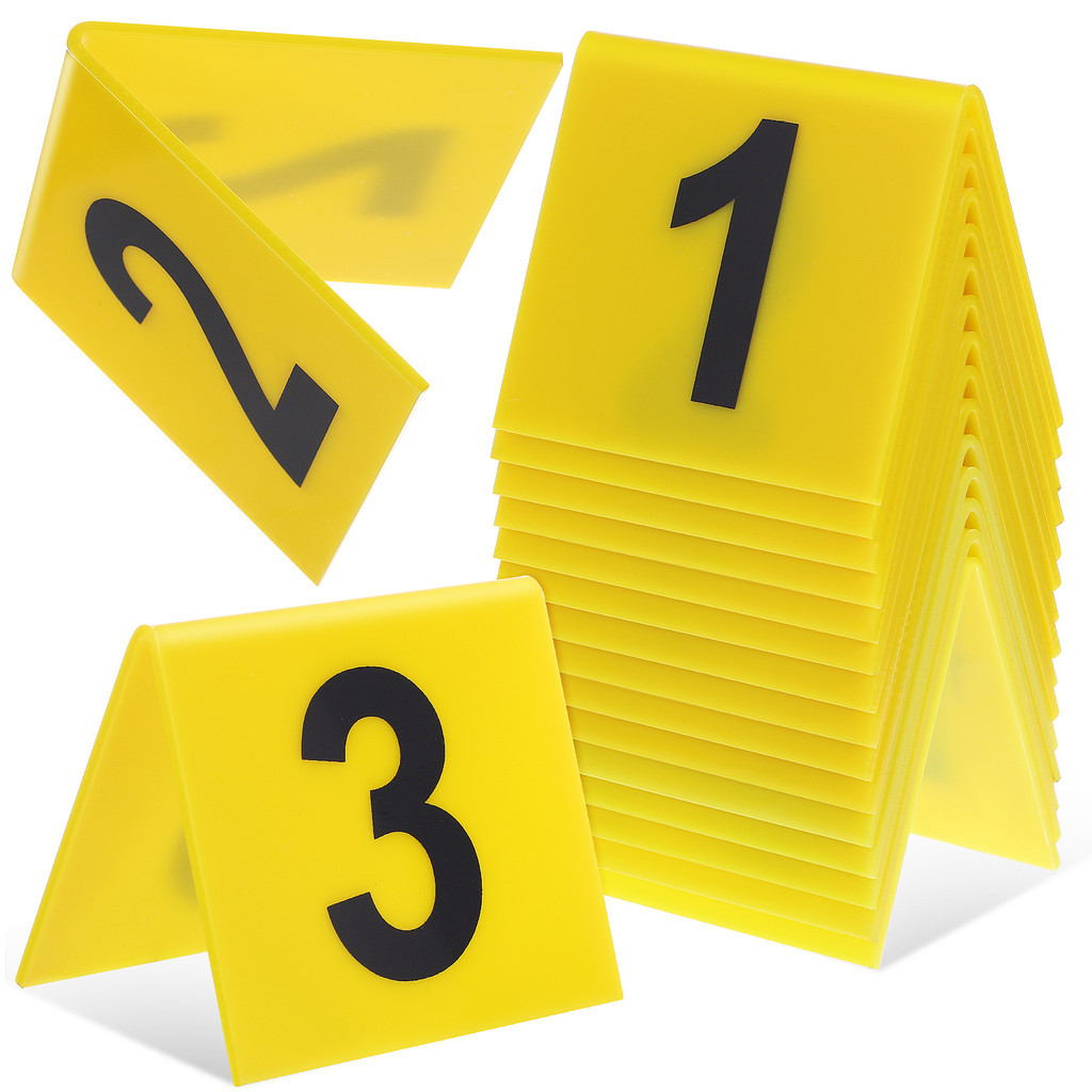 Crime Scene Decorations Evidence Markers Tents 1-15 Scene Numbers ...