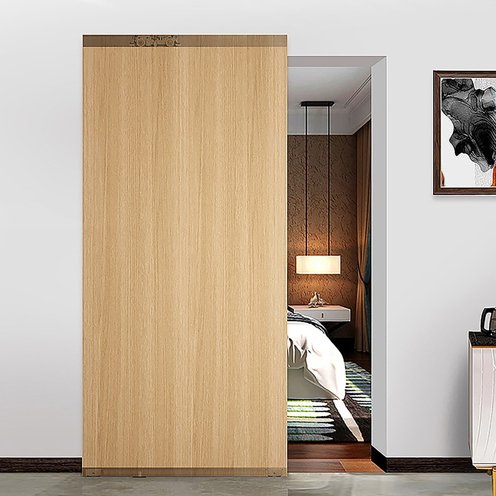 Toilet Door Invisible Track Translation Door Wooden Door Two-way Buffer ...