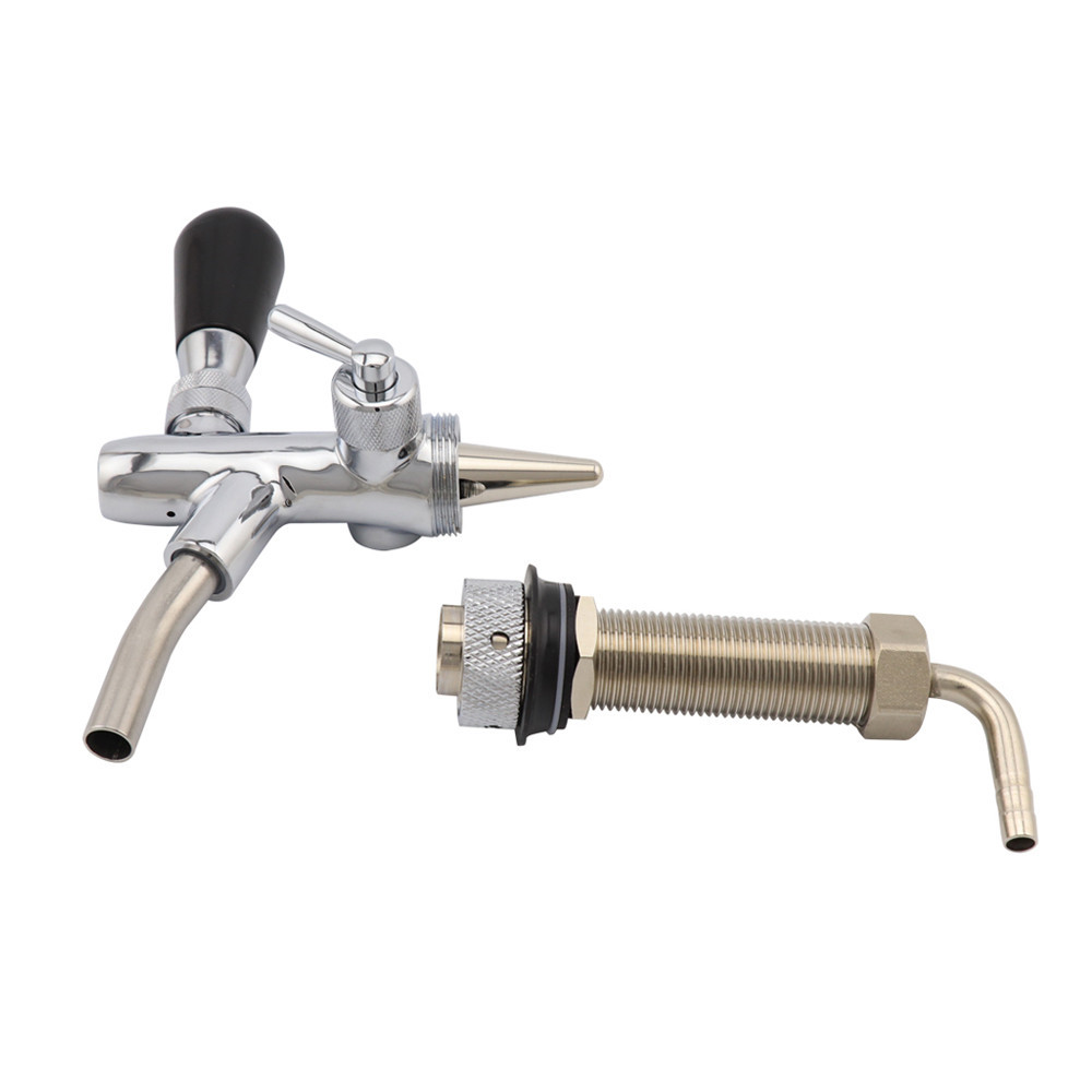 Adjustable Draft Beer Faucet with Flow Control Chrome Plating G5/8 ...