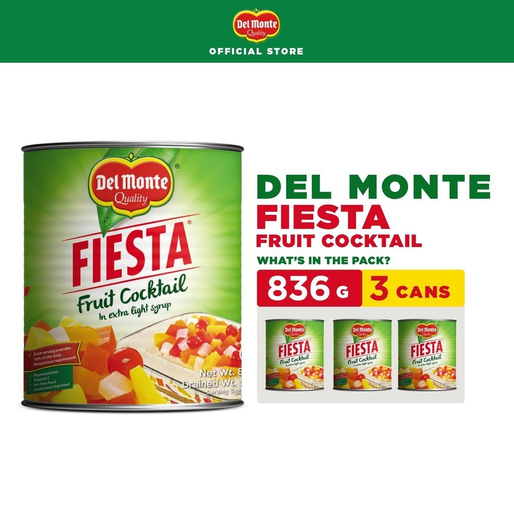 DEL MONTE Fiesta Fruit Cocktail for Delicious and Nutritious Desserts ...
