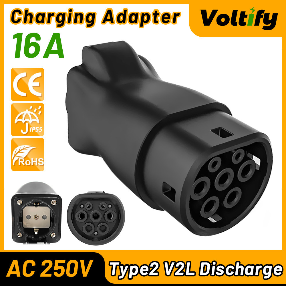 LONLONK V2L Discharger For Type2 Car Discharge EV Cable Adapter Support ...