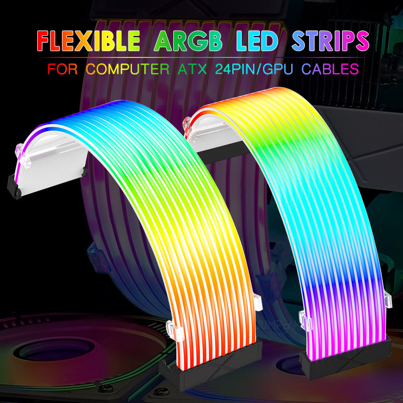 Jumpeak Flexible RGB LED Light Strip Bar ARGB Board Cover For Computer ...