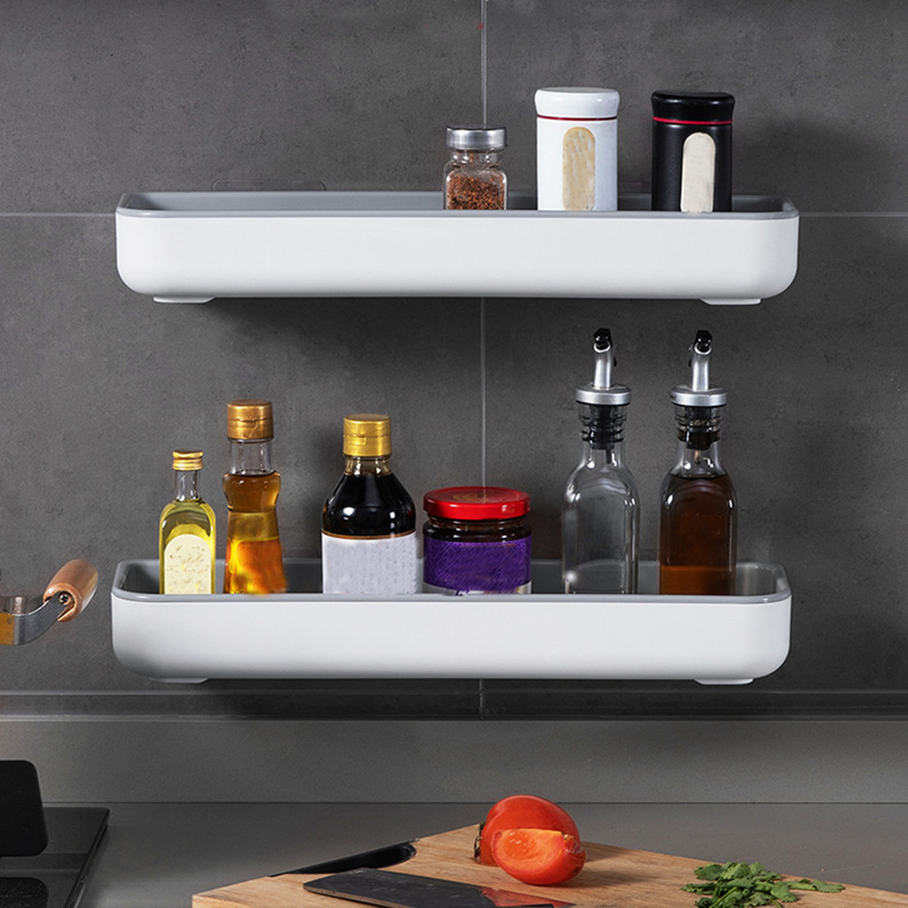 Wall Mounted Kitchen Condiment Spice Rack Organizer Shelf Kitchen ...