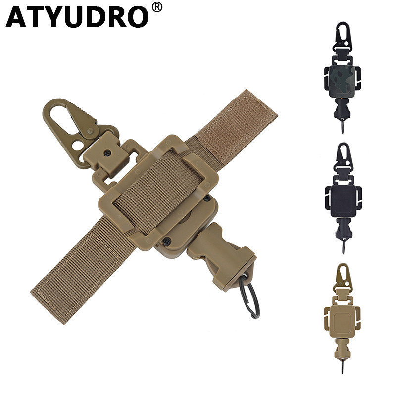 ATYUDRO Tactical Multi-functional Retractable Buckle Keychain MOLLE ...
