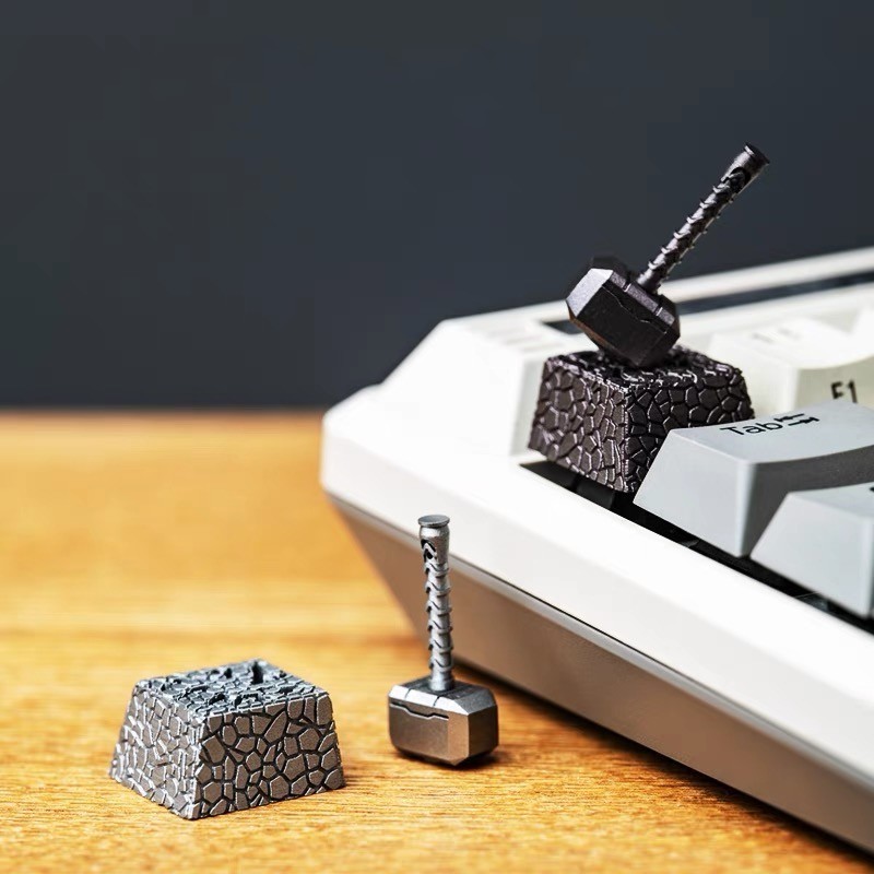 ★Keycaps 2In1 Resin Thor Hammer For Mechanical Classic Retro ...